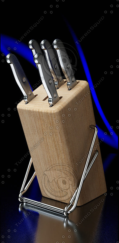 3d knives holder model