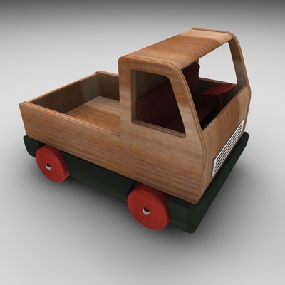 wood toy c4d