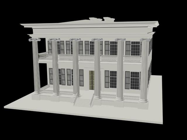 greco-roman building 3d 3ds