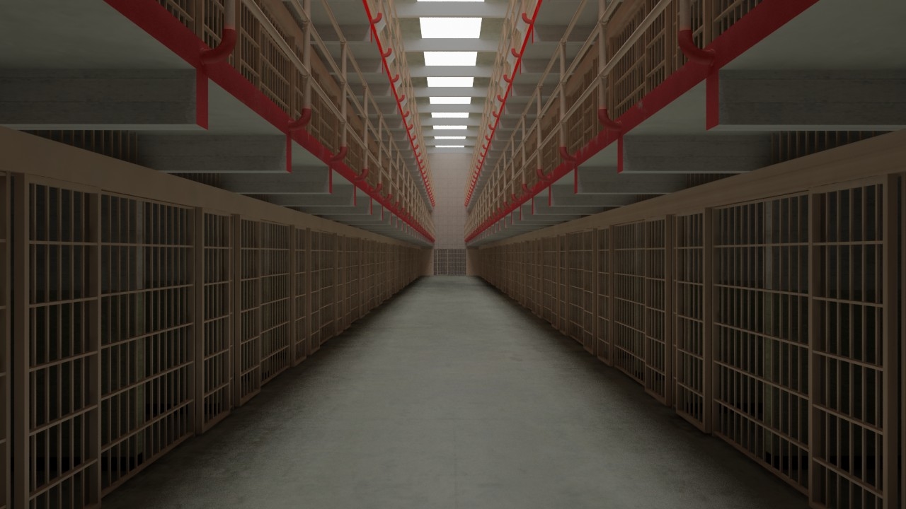 3d prison jail model