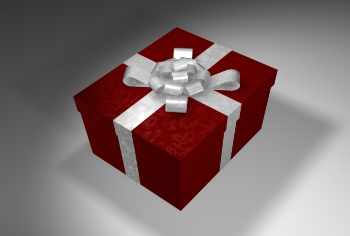 3d model present opening