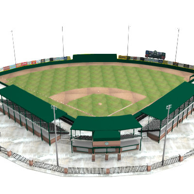 3d model of minor baseball stadium