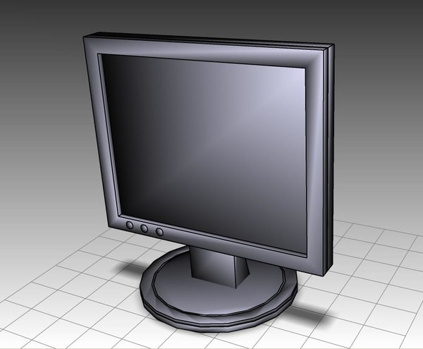 19 lcd screen 3d model
