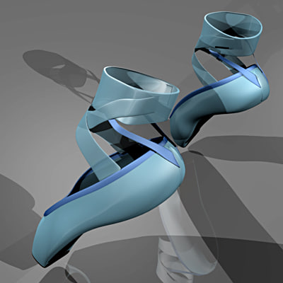 ballet shoes 3d model