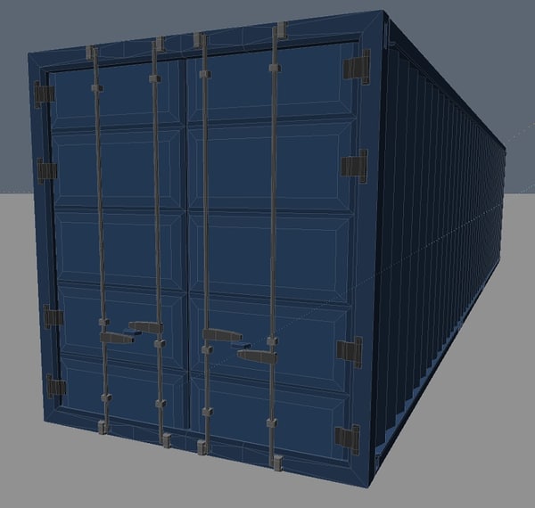 3d model shipping container
