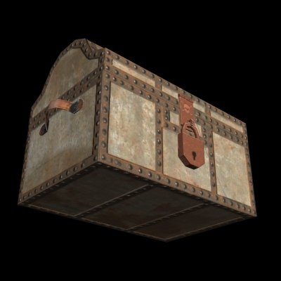 3d model pirate chest