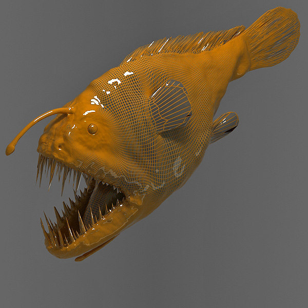 3d angler fish model
