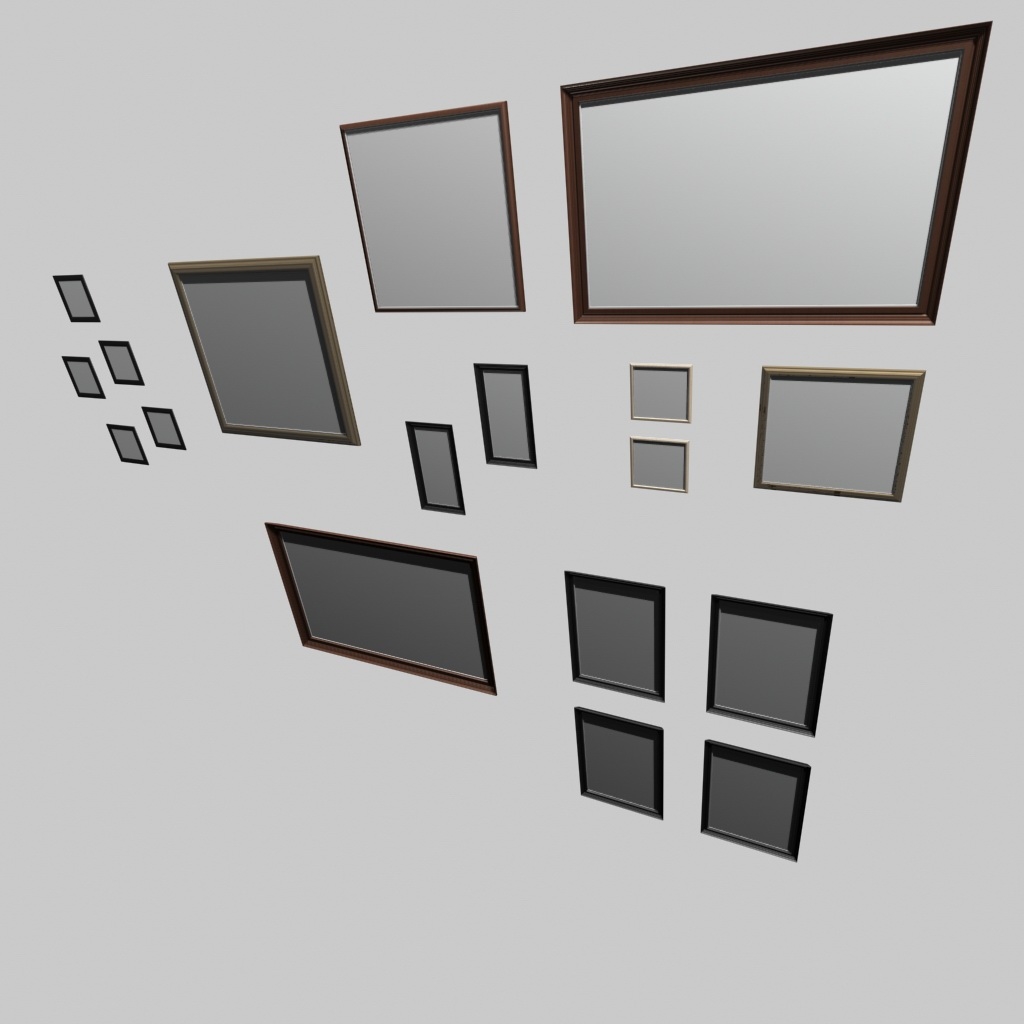 objects art frames 3d model