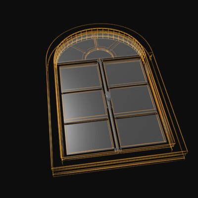 window architecture 3d model