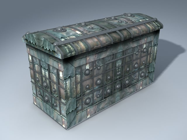 metal treasure chest 3d model
