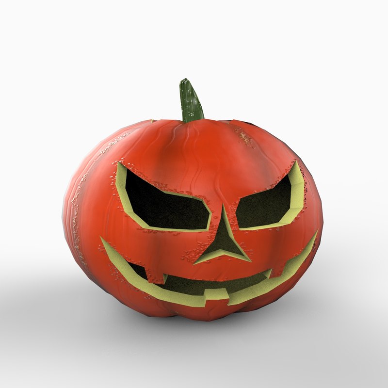3d jack-o-lantern jack o model