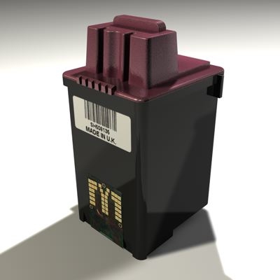 3ds max printer cartridge print