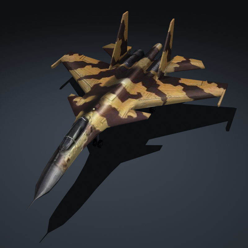 sukhoi su-37 3d model