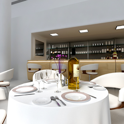 restaurant bar 3d max