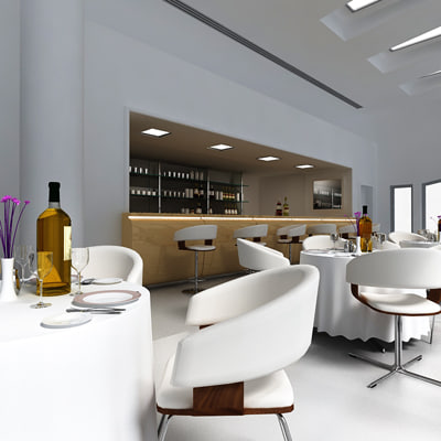 restaurant bar 3d max