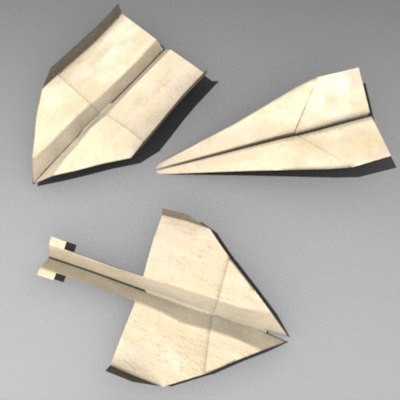Paper Airplane 3D Models for Download | TurboSquid