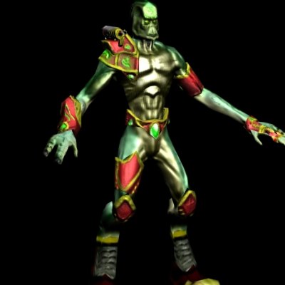 free alien normal mapped 3d model