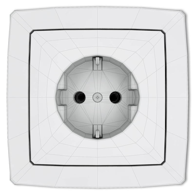 3d power socket model