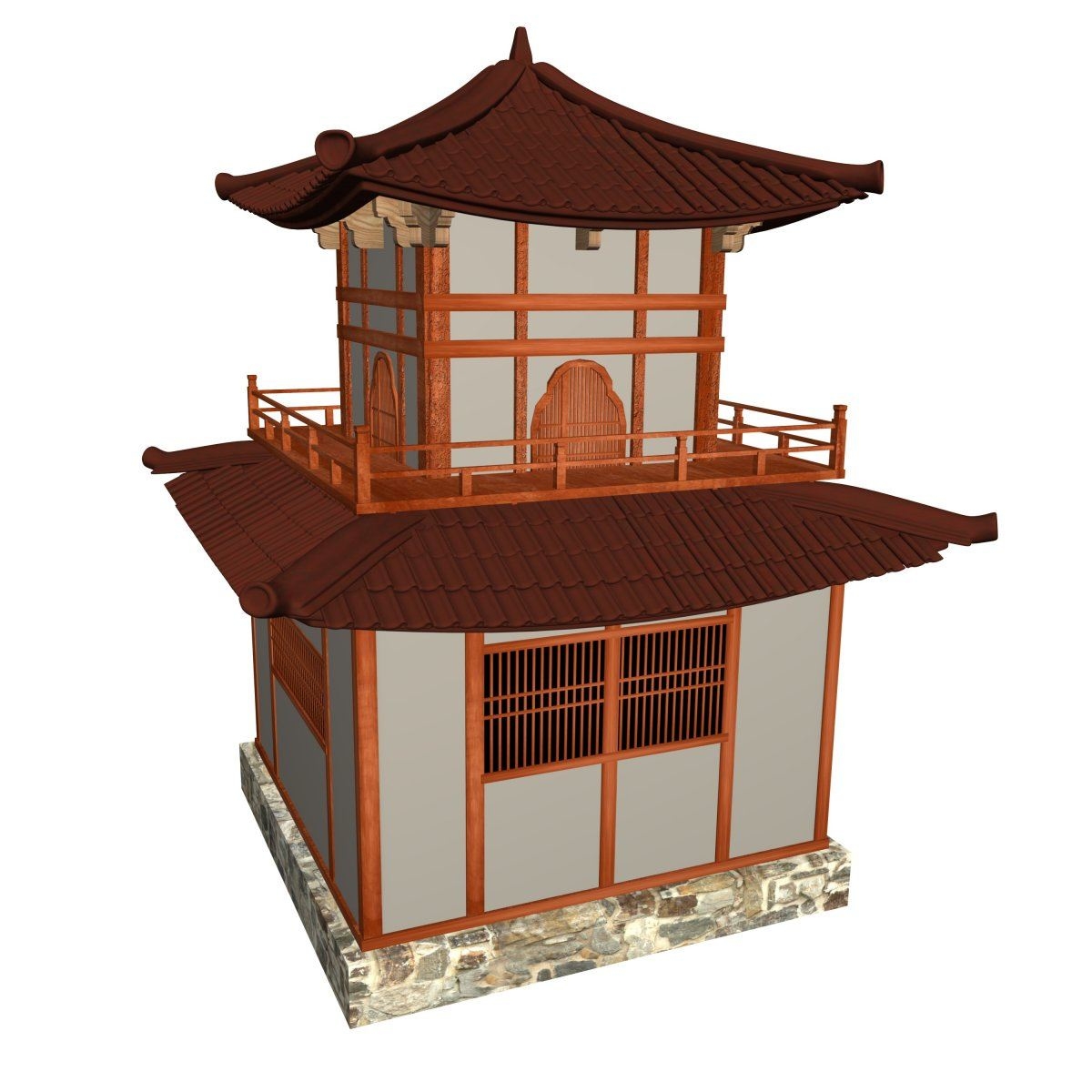 3d model traditional chinese temple
