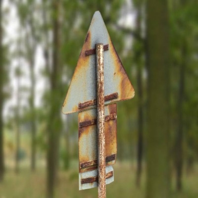 rusty traffic sign max free