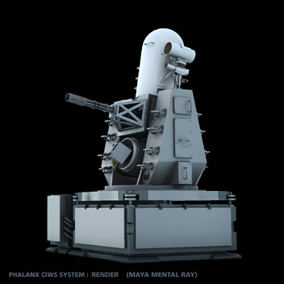phalanx ciws defense 3d model