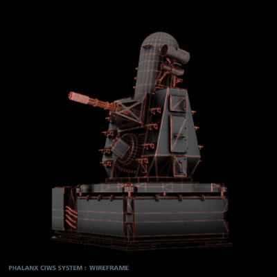 phalanx ciws defense 3d model