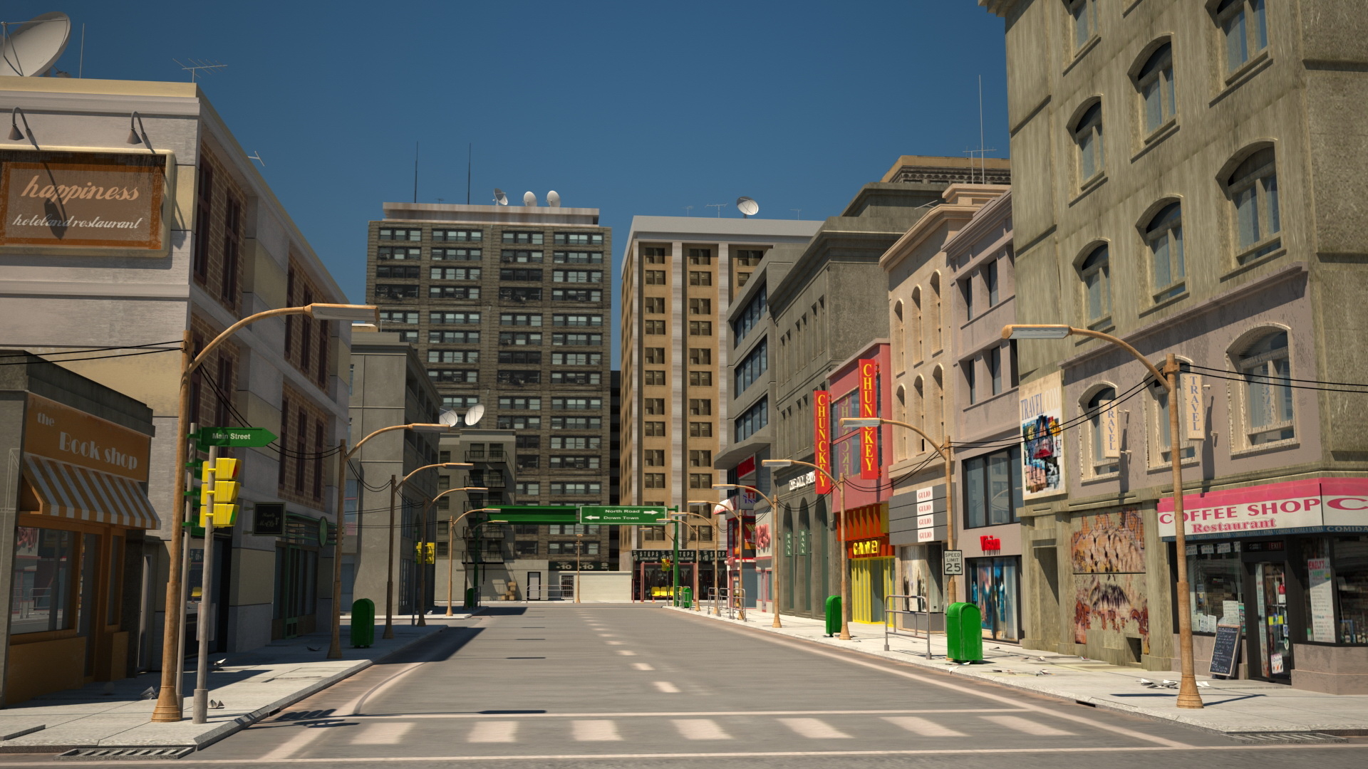 scene building street 3d model