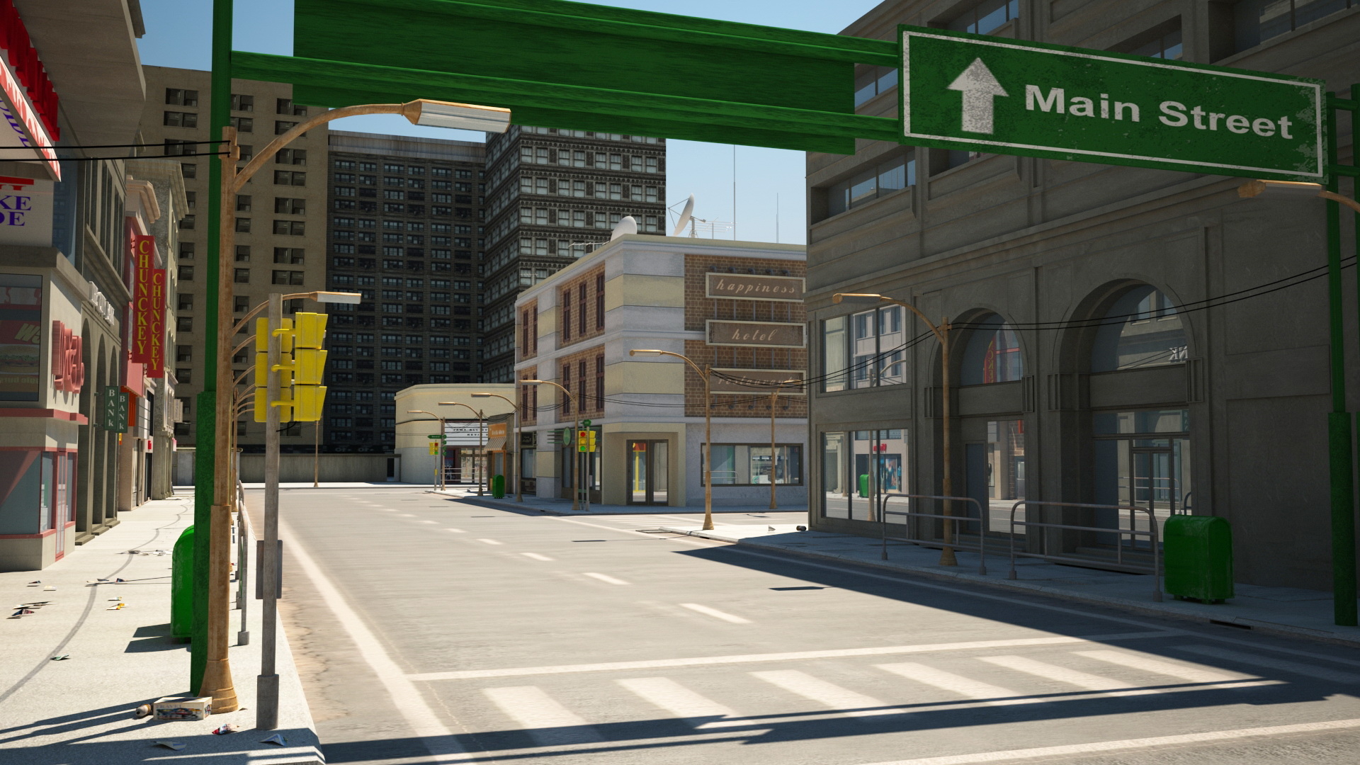 scene building street 3d model