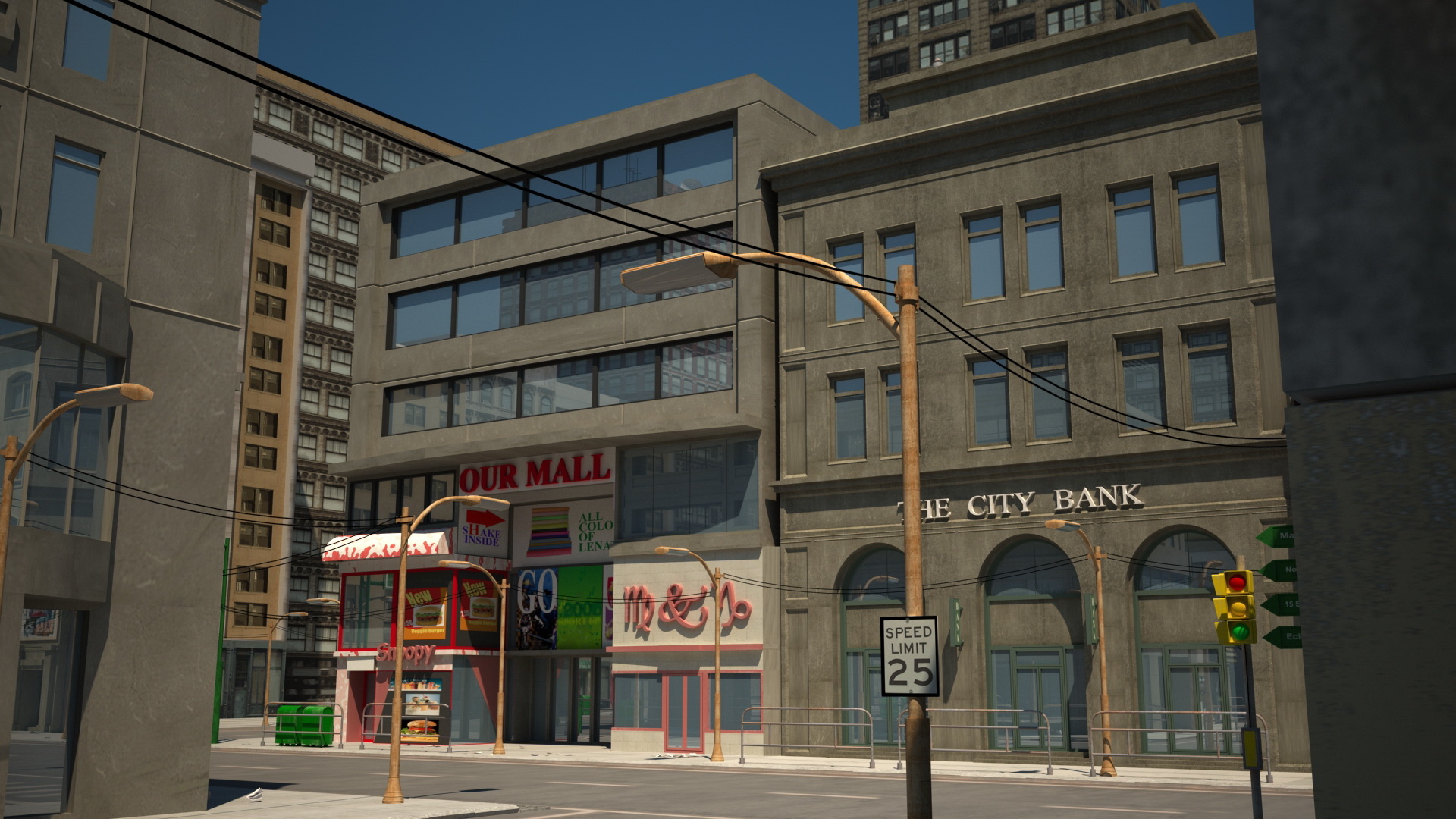 scene building street 3d model