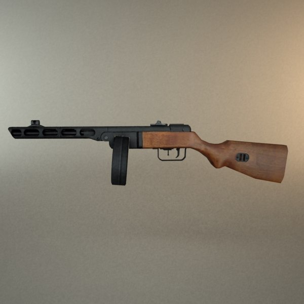 3d model of russian ppsh-41
