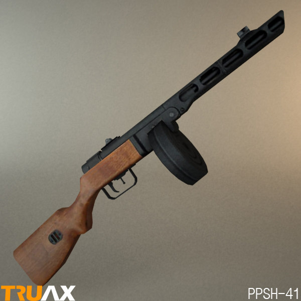 3d model of russian ppsh-41