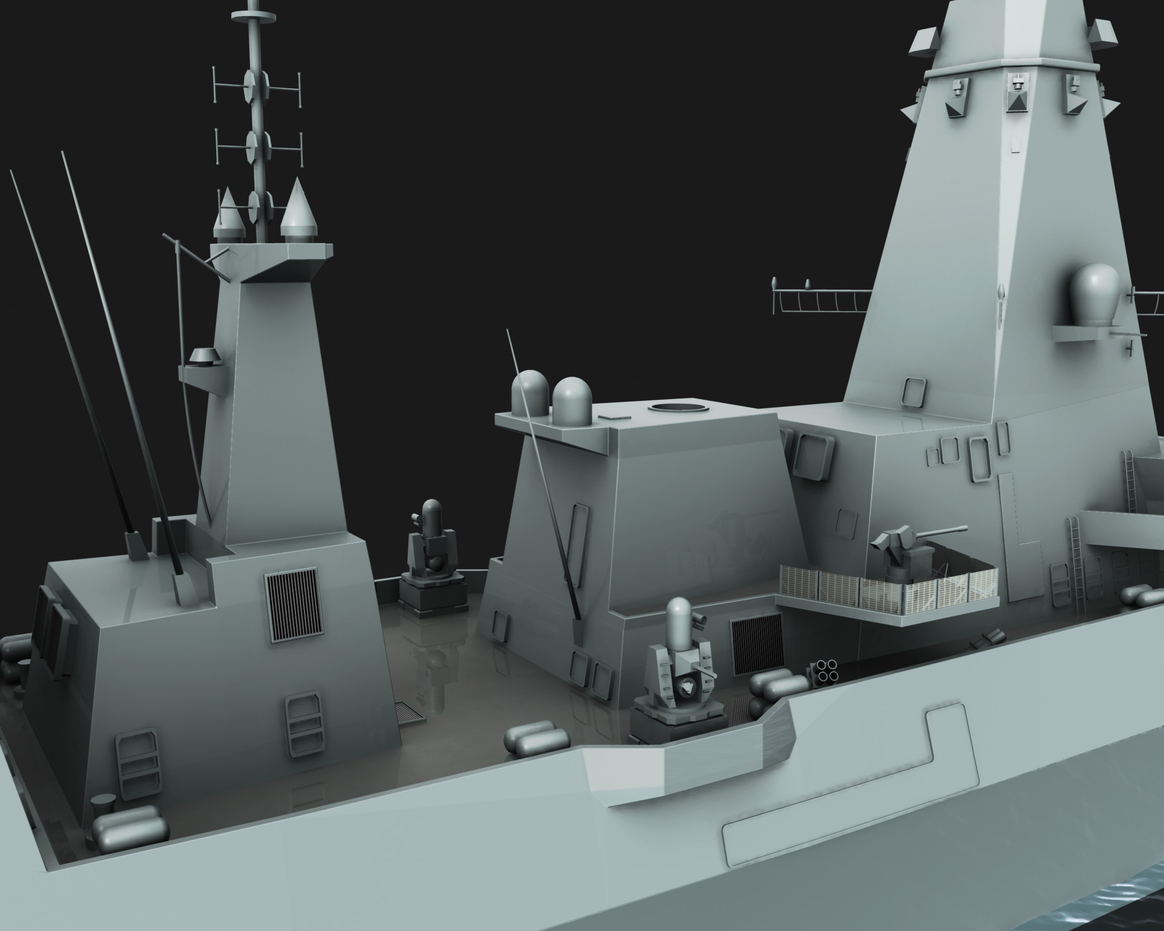 type 45 destroyer 3d model