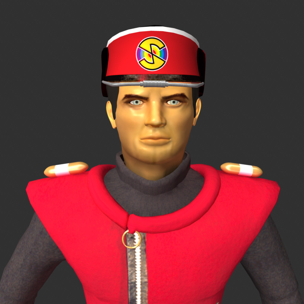 captain scarlet 3d model