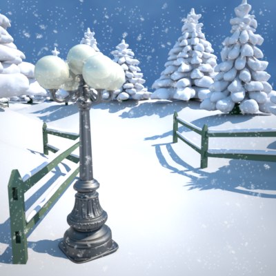 maya park scene winter