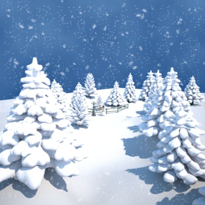 maya park scene winter