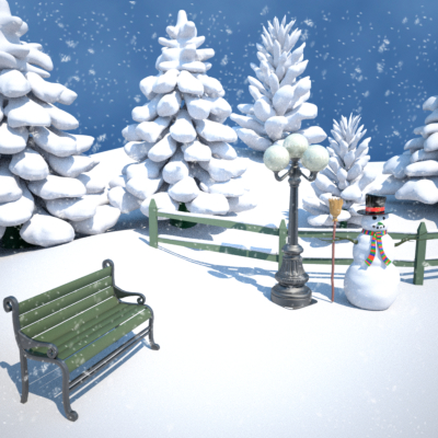 maya park scene winter