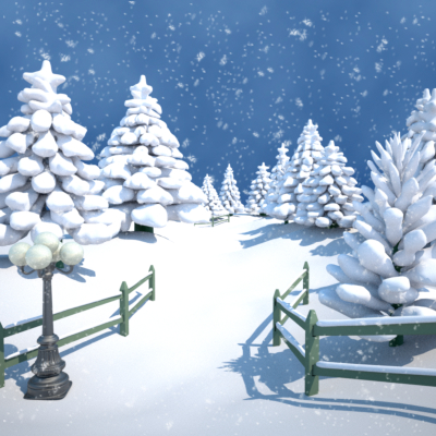 maya park scene winter