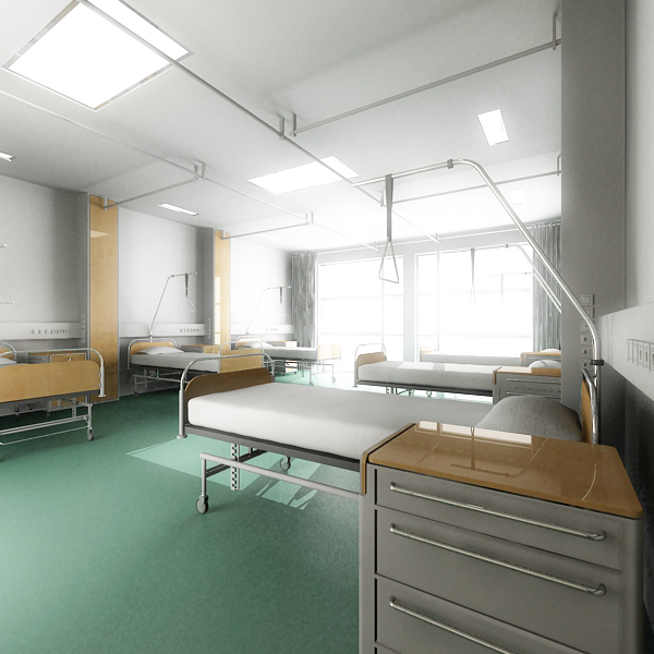medical recovery room 3d model