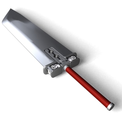 3dsmax cloud strife sword