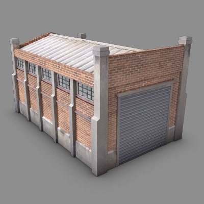 warehouse building 3d model
