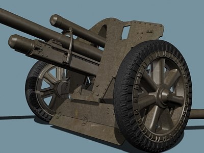 german howitzer wwii 3d model