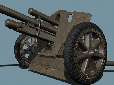 german howitzer wwii 3d model