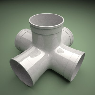pvc pipe 3d 3ds