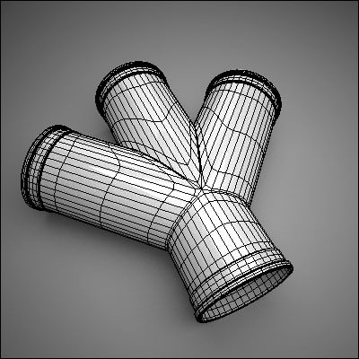 pvc pipe 3d 3ds