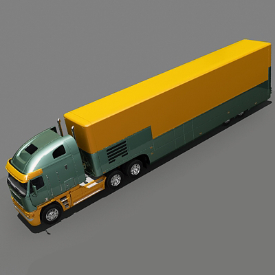 3d model truck trailer