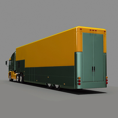3d model truck trailer
