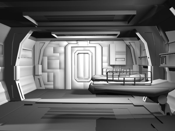 sci fi room 3d model