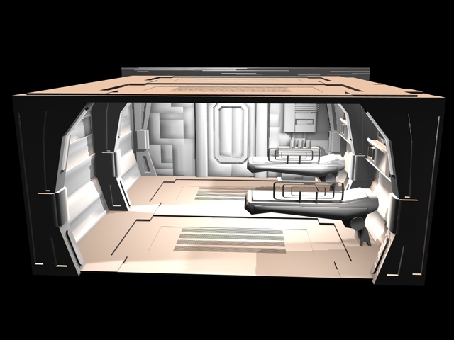 sci fi room 3d model