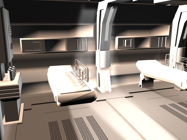 sci fi room 3d model