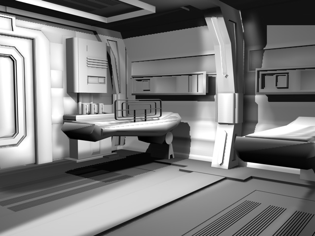 sci fi room 3d model